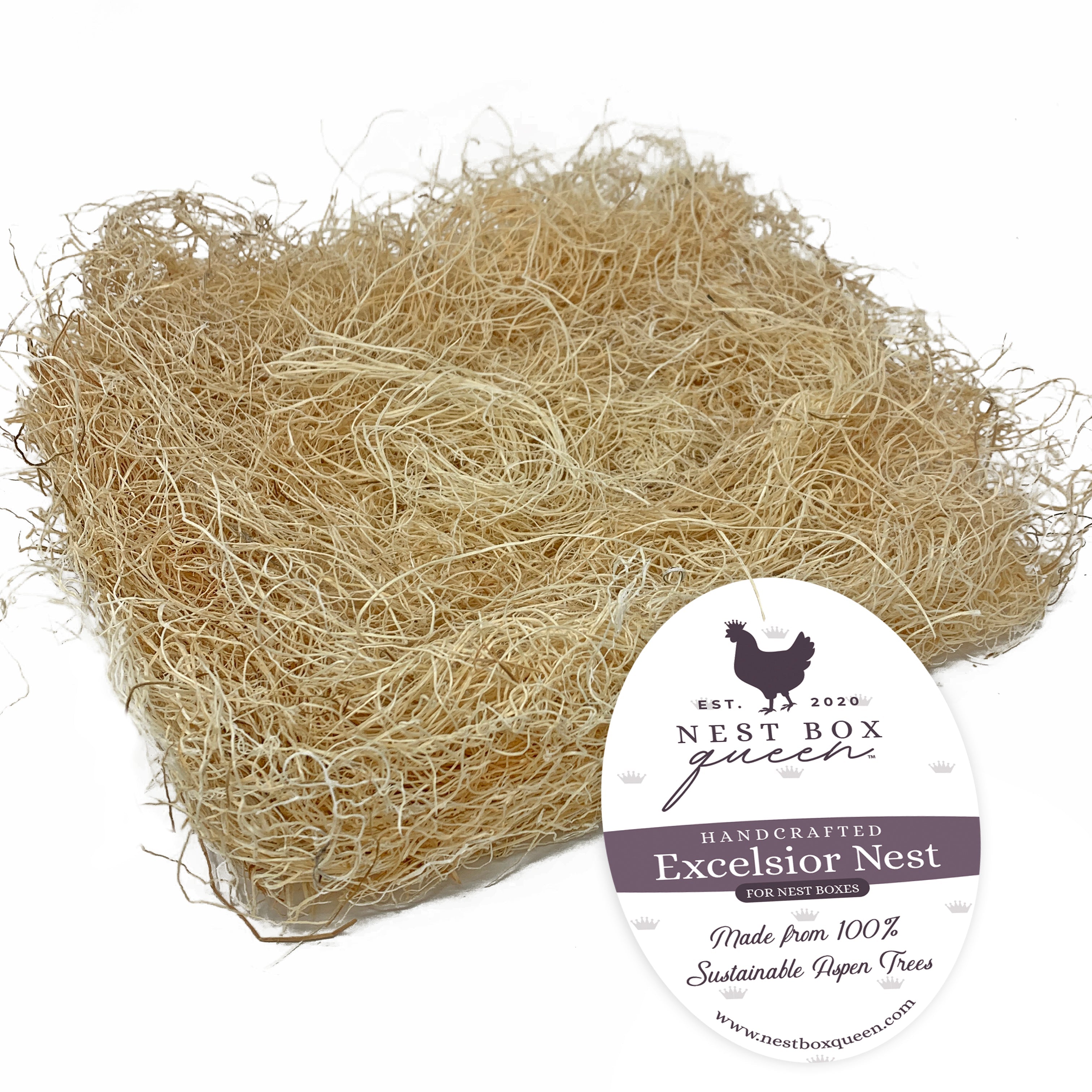 Handcrafted Excelsior Nest for Nest Boxes - 8 Pack – Nest Box Queen